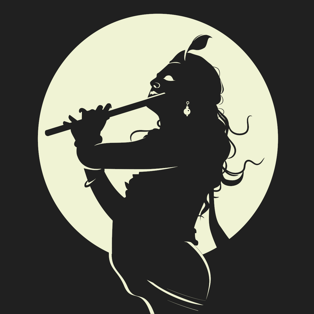 Krishna Printable Poster (6 Variant Colors Included) – Sharath Komarraju